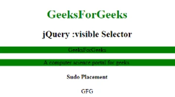 jQuery :visible 選択器 - ITチュートリアル