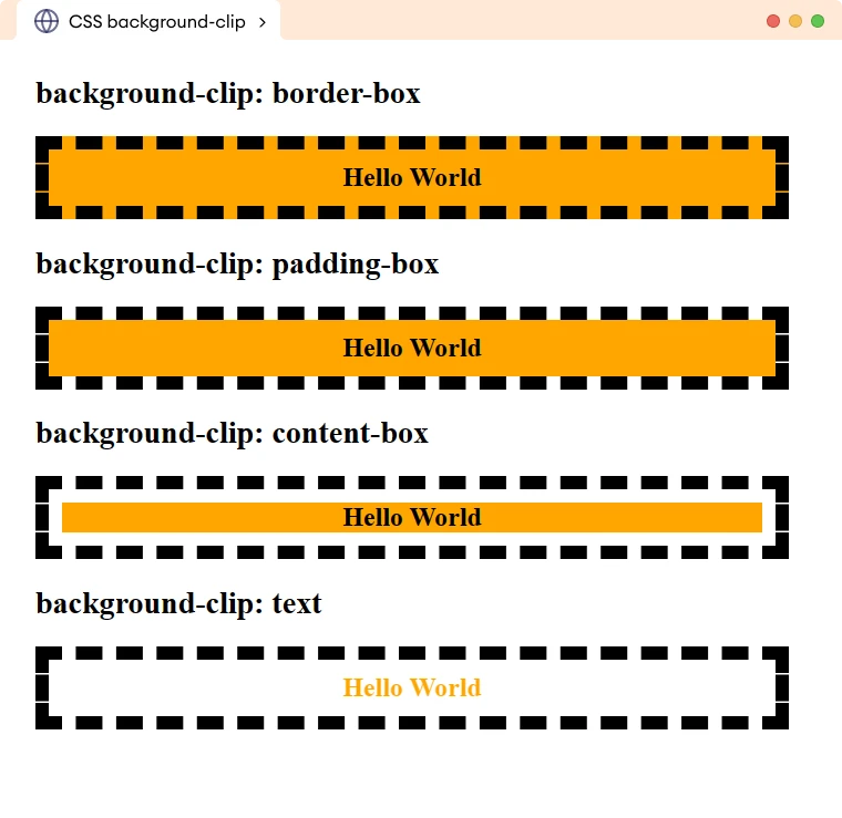 CSS プロパティ background-clip: 背景表示範囲のコントロール - ITチュートリアル