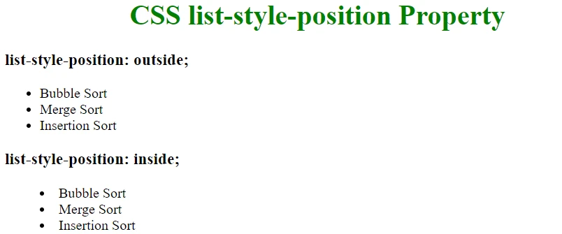 CSS プロパティ list-style-position：リストマーカーの位置を制御する - ITチュートリアル
