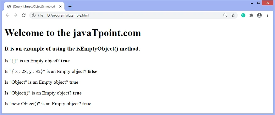jQuery $.isEmptyObject() メソッド詳解 - ITチュートリアル